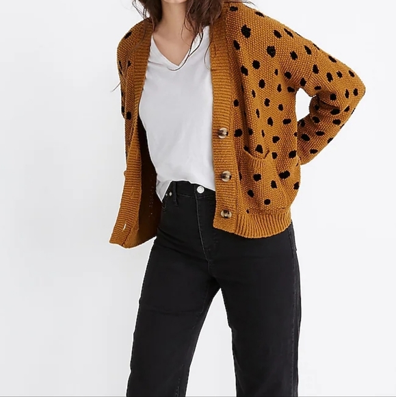 Madewell | Sweaters | Madewell Hillview Spotted Cardigan | Poshmark